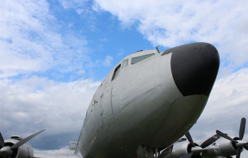 Old metal aircraft stock image. Image of cabin, tech - 73244073