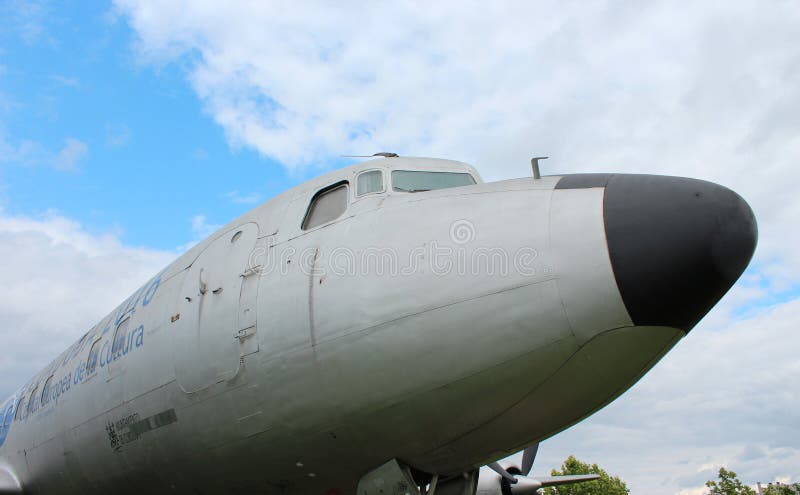 Old metal aircraft editorial stock photo. Image of transportation ...