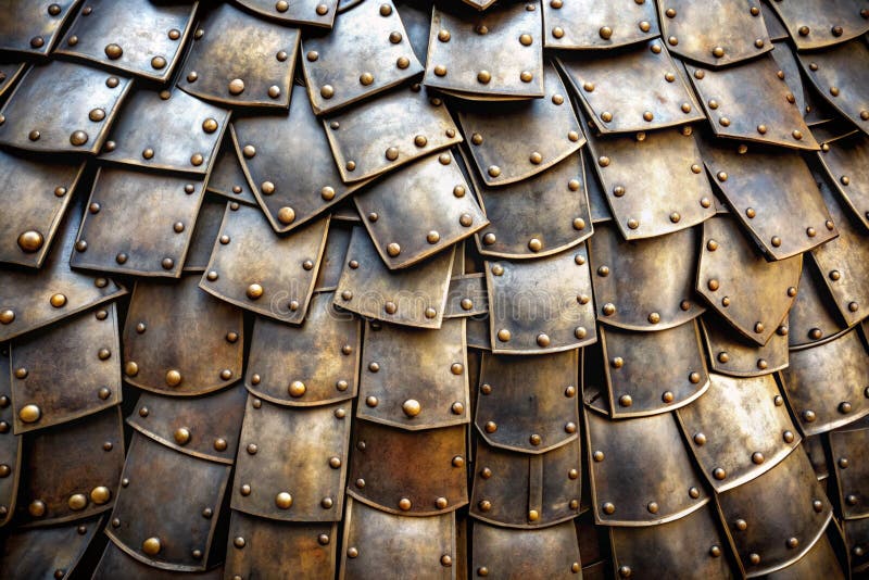 Old Metal Armor Plates Background Stock Illustration - Illustration of ...