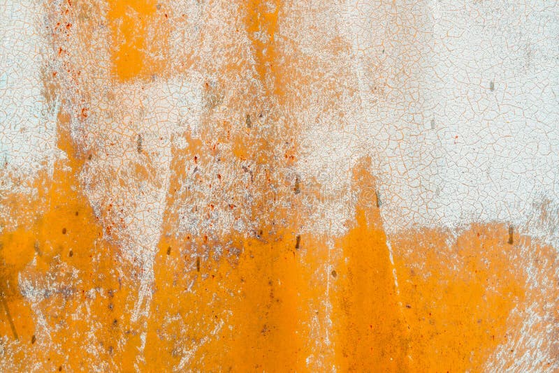 Old Metal Background Painted in Yellow and White with Rust Stock Image ...