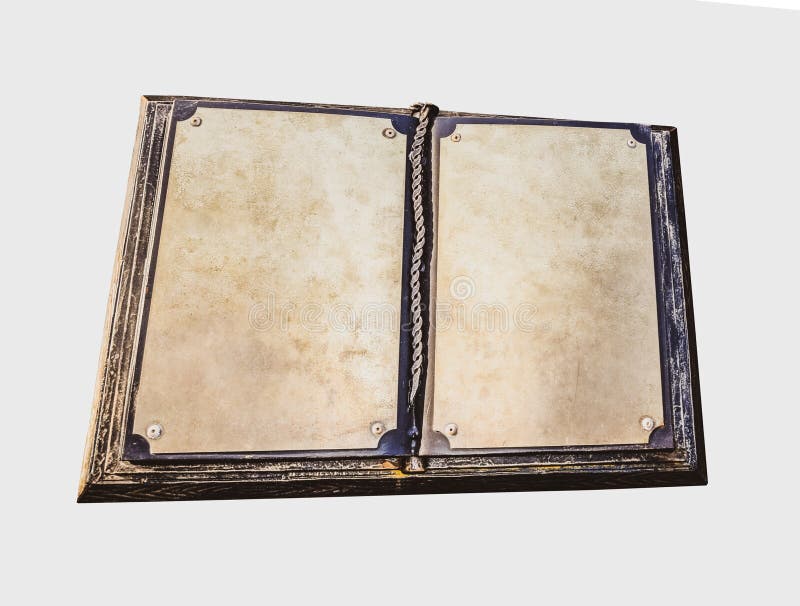 An Old Metal Book. Blank of an Old Book Stock Image - Image of book ...