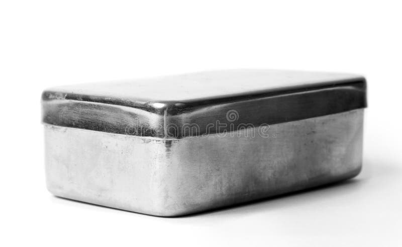 Old metal box on white stock photo. Image of metal, equipment - 145131182