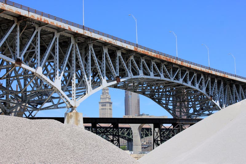 Old metal bridge stock image. Image of scenery, blue - 25873951