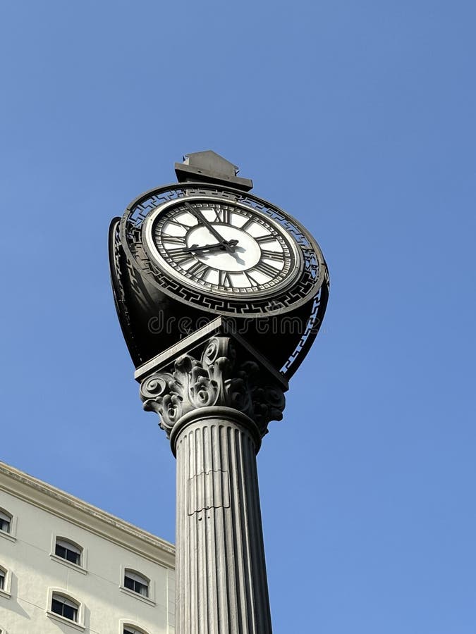 Old public clock stock image. Image of tower, metal - 356532031