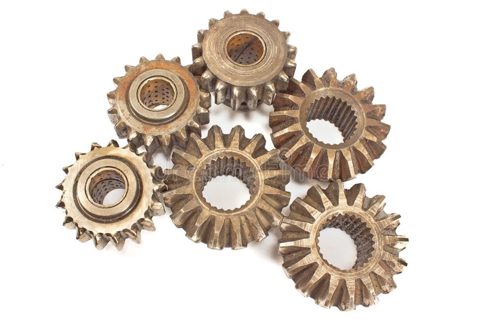 Old metal cogs isolated stock image. Image of gearing - 87273741