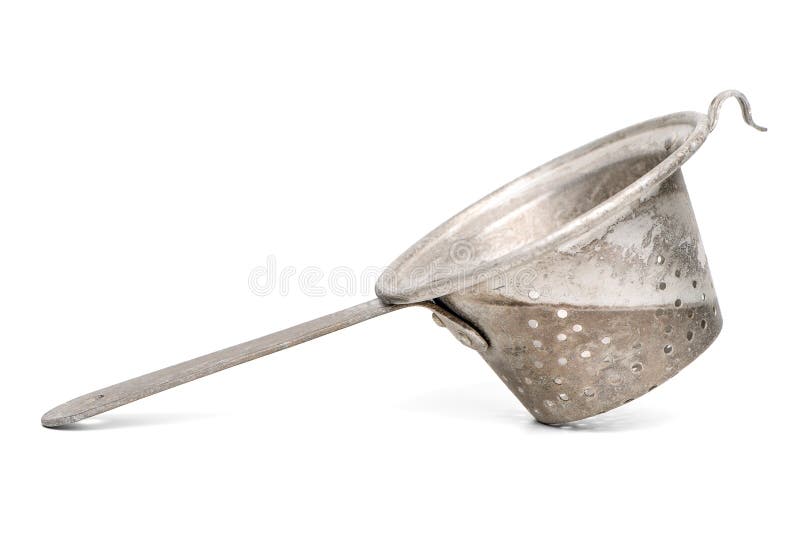 Old metal colander stock image. Image of space, aluminum - 95923469