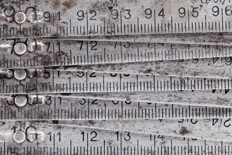 Old Metal Collapsible Meter Stock Image - Image of straight, single ...
