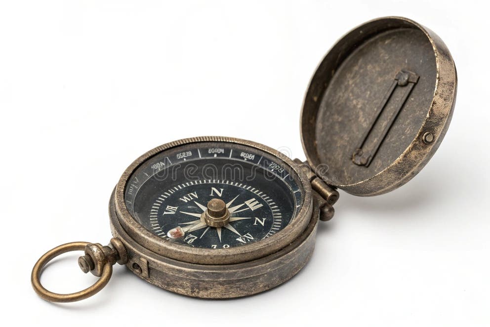 Old Metal Compass â€ Black Scale Isolated Stock Illustration ...