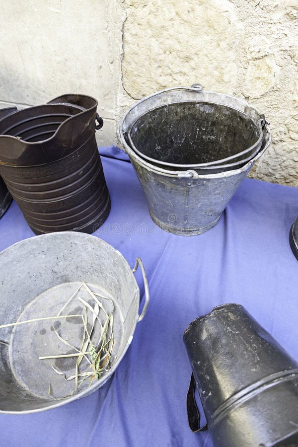 Old metal containers stock photo. Image of antique, metal - 34329192