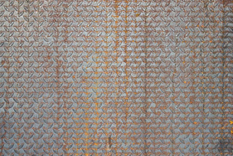 Old Metal Diamond Plate or Old Checkered Steel Plate with Rusty. Stock ...