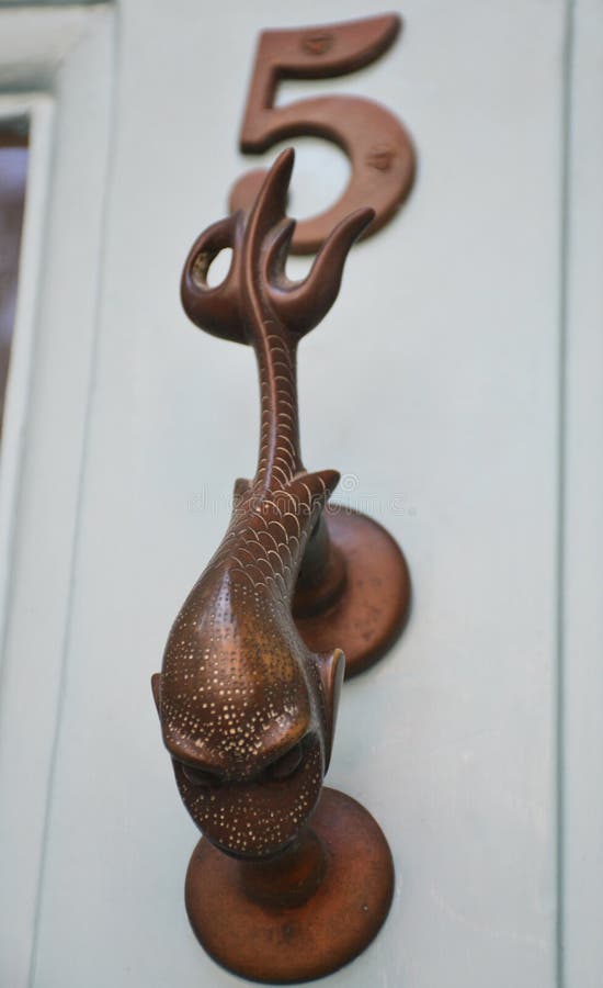 Old Metal Door Handle of a Door Stock Photo - Image of front, beautiful ...