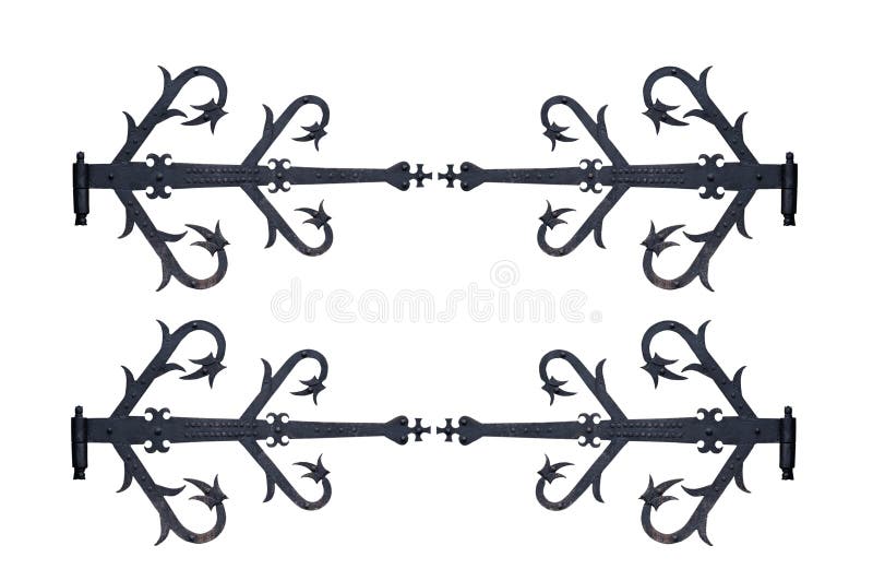 Old Metal Door Hinge Isolated on White Background Stock Image - Image ...