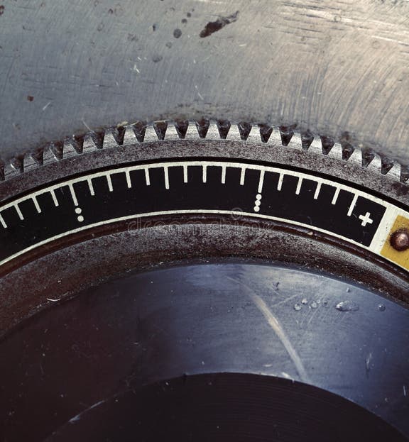 Old Metal Flywheel with Scale Stock Image - Image of industry ...