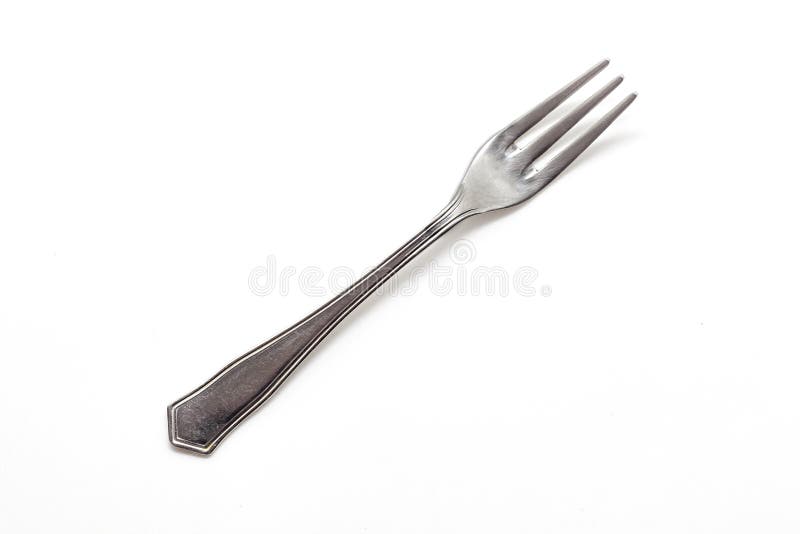 Old Metal Fork Isolated on a White Background. Stock Photo - Image of ...