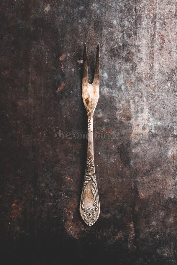 Old Metal Fork on the Rustic Background Stock Photo - Image of metal ...