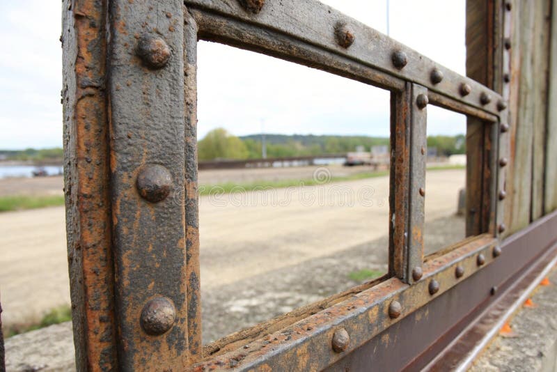 Old Metal Frame with Rivets Stock Illustration - Illustration of ...