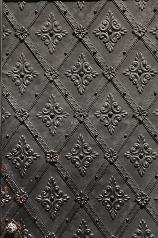Old Metal Gate. Background Texture Stock Image - Image of metal, black ...