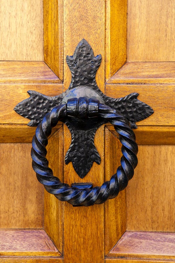 Old Metal Handle in the Form of Circles and Cross. Stock Image - Image ...