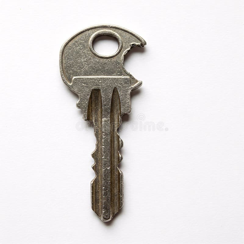 Old Metal Key with a Bite Mark, Worn Key, Damaged Key, Security, Access ...
