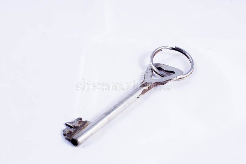 Old Metal Keys on a White Background Stock Image - Image of isolated ...