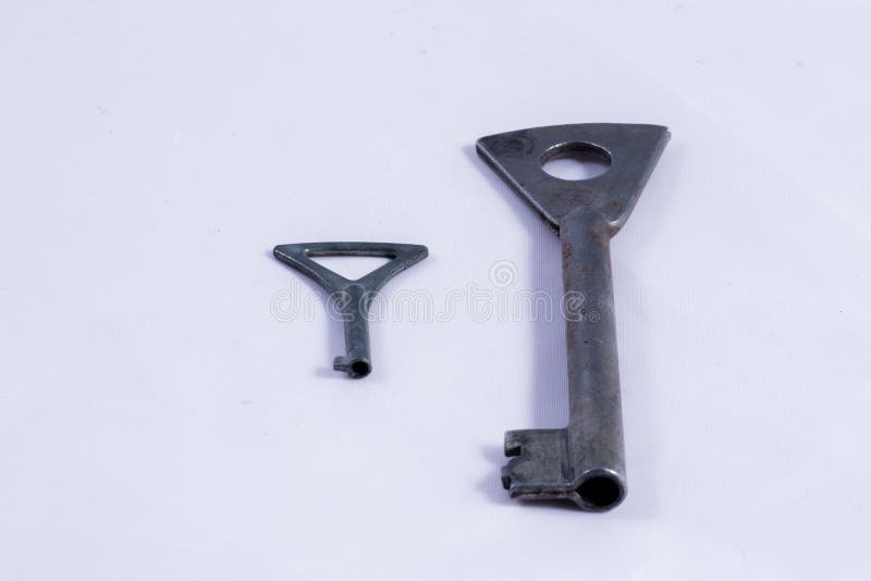 Old Metal Keys on a White Background Stock Image - Image of keys, metal ...