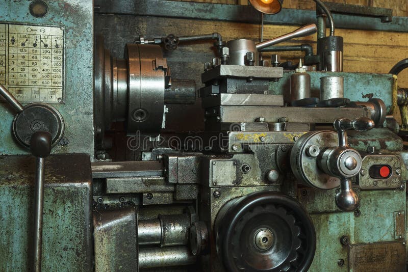 An Old CNC Machine, an Industrial Milling Tool in the Workshop Stock ...
