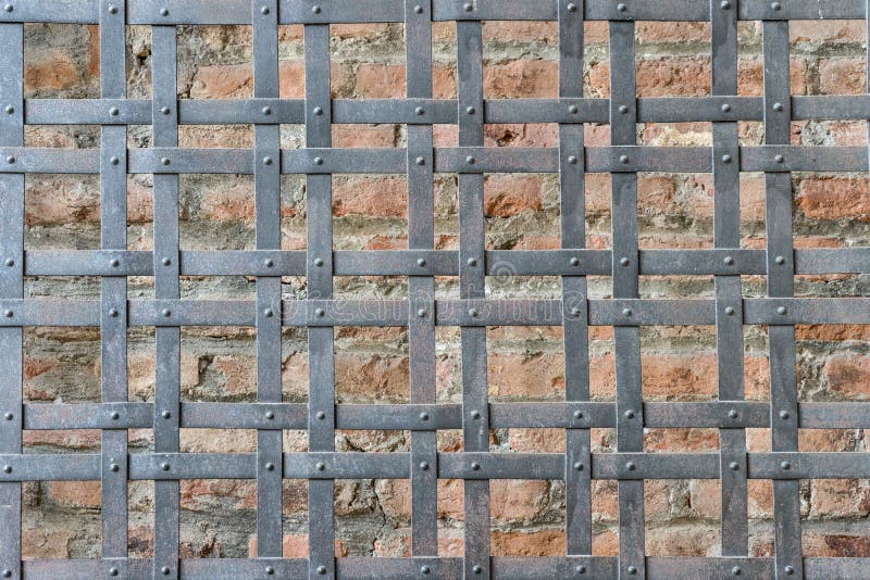 Old metal lattice stock image. Image of stones, detail - 103463867