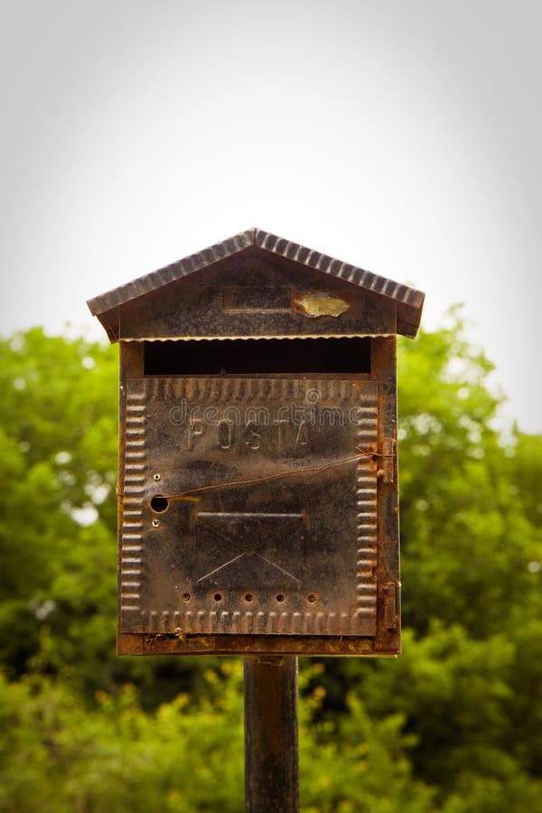 Old metal mail box stock photo. Image of antiquated, mail - 63893584