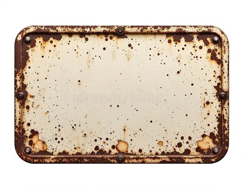 Old Metal Number Plate, Aged Rustic Off White Metal Sign Plate with ...