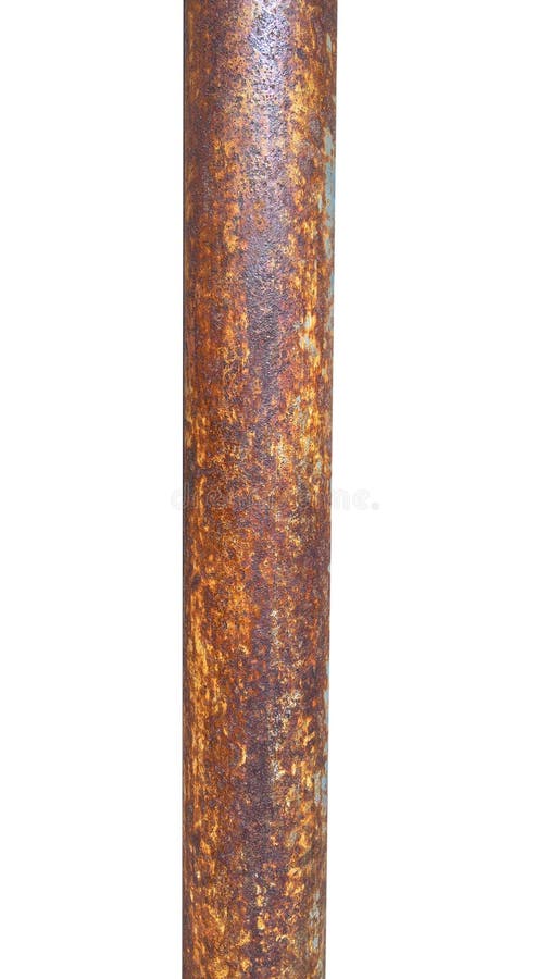 Old Metal Pipe Isolated on White Stock Image - Image of construction ...