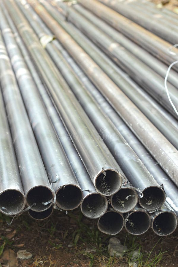 Old Metal Pipes - for Construction. Stock Image - Image of reinforce ...
