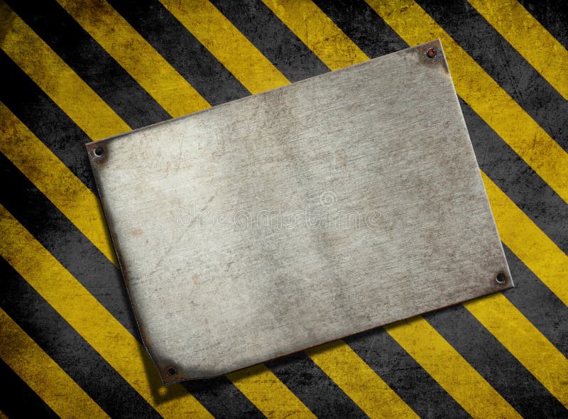 Rusty Warning Sign Template Stock Image - Image of label, stripe: 27554257