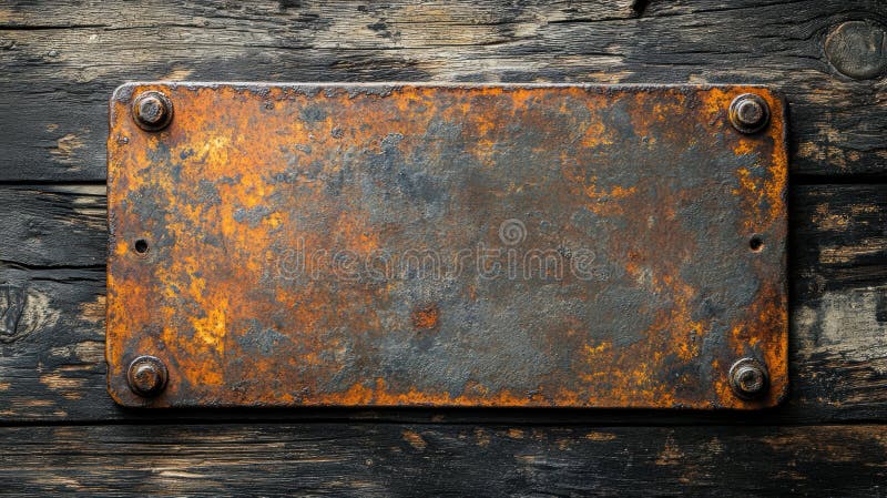 Old Metal Plate with Rusted Surface. Rusty Black Metal Plate with ...