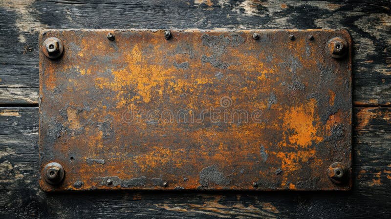 Old Metal Plate with Rusted Surface. Rusty Black Metal Plate with ...