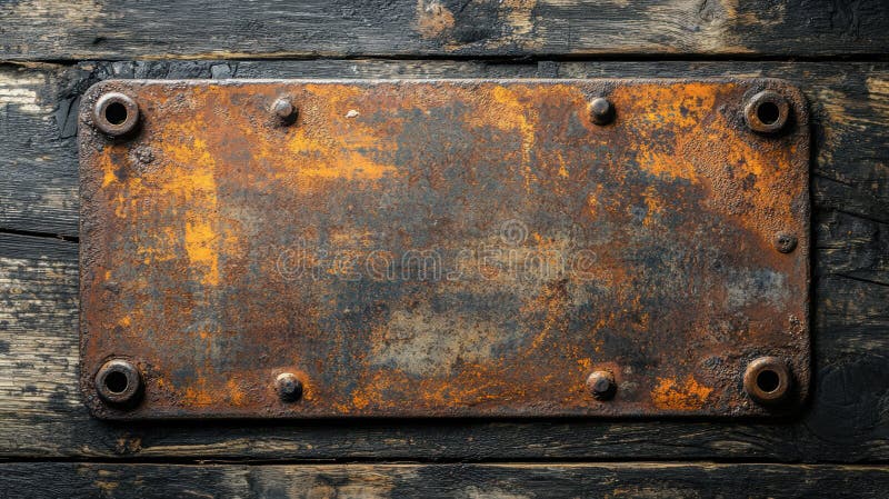 Old Metal Plate with Rusted Surface. Rusty Black Metal Plate with ...