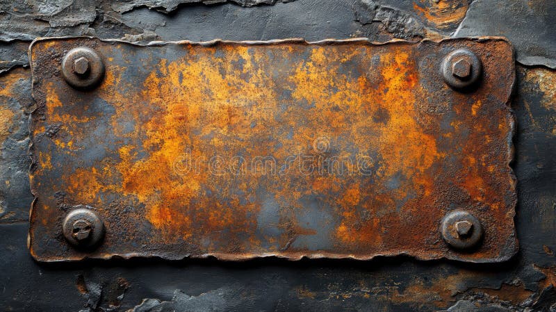 Old Metal Plate with Rusted Surface. Rusty Black Metal Plate with ...