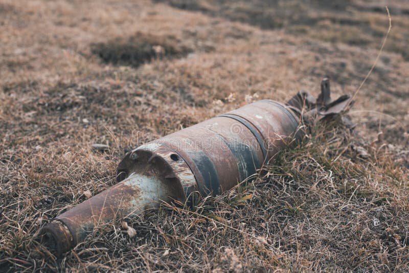 Old metal projectile stock image. Image of bomb, rusty - 262473023