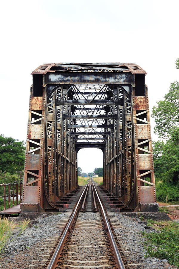 Old metal rail road bridge stock image. Image of pattern - 36513377