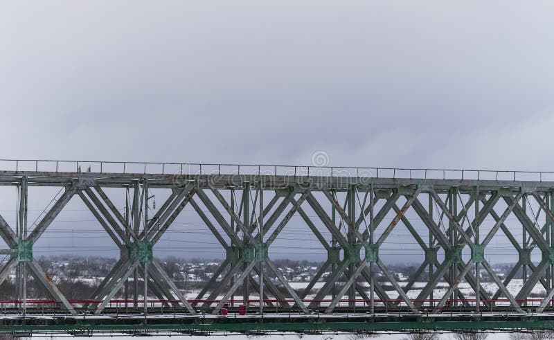 Old Metal Railway Bridge with Rust Spots Stock Image - Image of ...