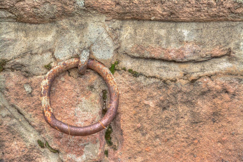 Old Metal Ring in a Rustic Wall Stock Image - Image of ring, blacksmith ...