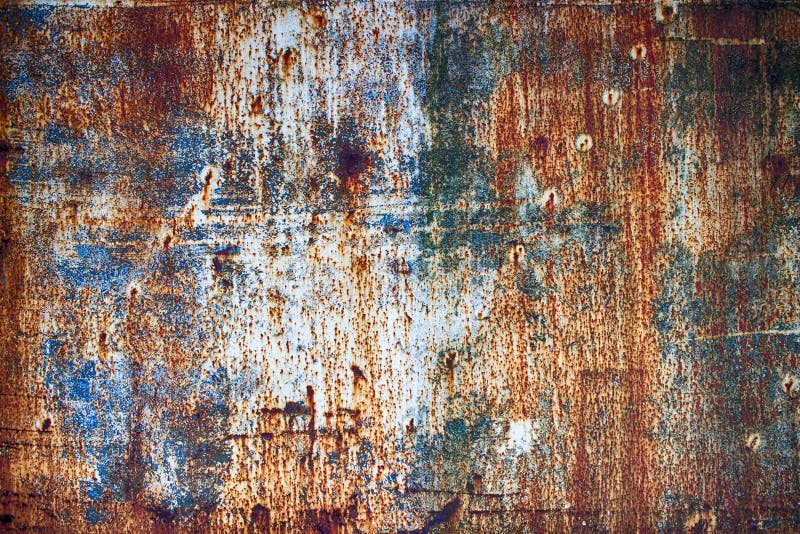 Old Metal, Rusty Iron with a Multicolored Faded Paint Stock Image ...