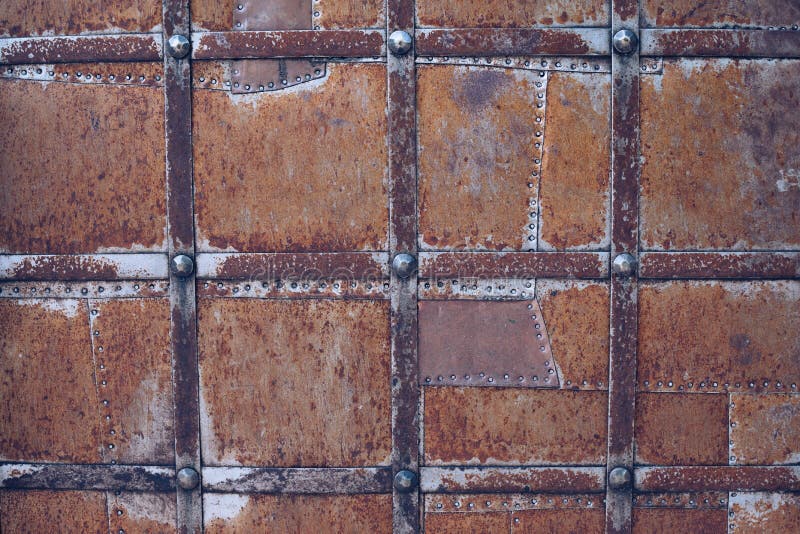 Old Metal Rusty Surface with Squared Pattern. Stock Photo - Image of ...