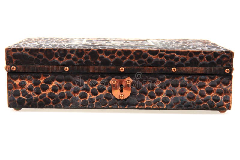 Old Metal Safety Box Isolated Stock Image - Image of safe, security ...