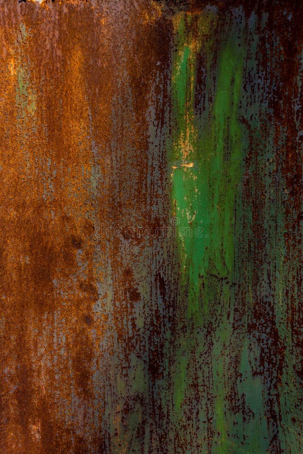 Rust on Dirty Old Green Painted Metal Stock Photo - Image of material ...