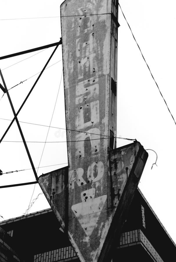 Old Metal Sign stock image. Image of retro, rusty, arrow - 581605