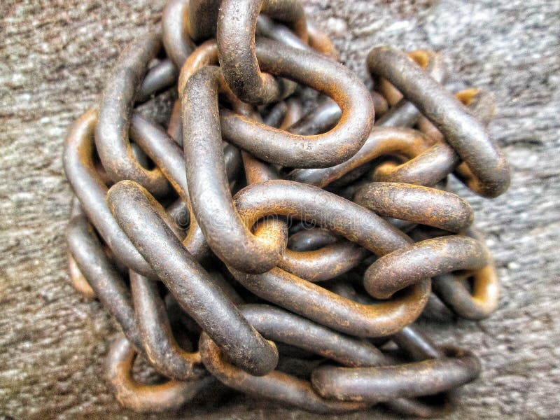 Old Metal Slightly Rusty Chain Stock Image - Image of material ...