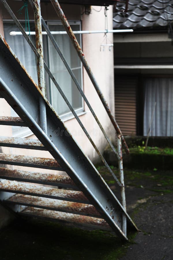 Old metal stairs stock image. Image of metal, descend - 89286735