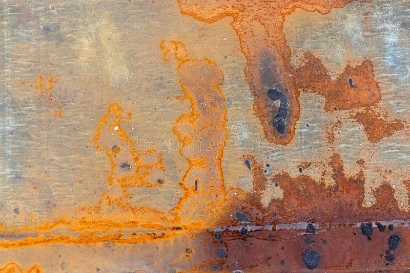 Old Metal Surface Background with Rusty Stains Stock Image - Image of ...