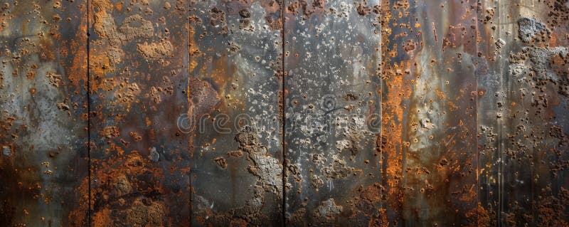 An Old Metal Surface with a Mix of Corrosion and Weathered Textures, Creating Stock Image ...