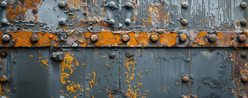 An Old Metal Surface with a Mix of Peeling Paint and Rugged Textures ...